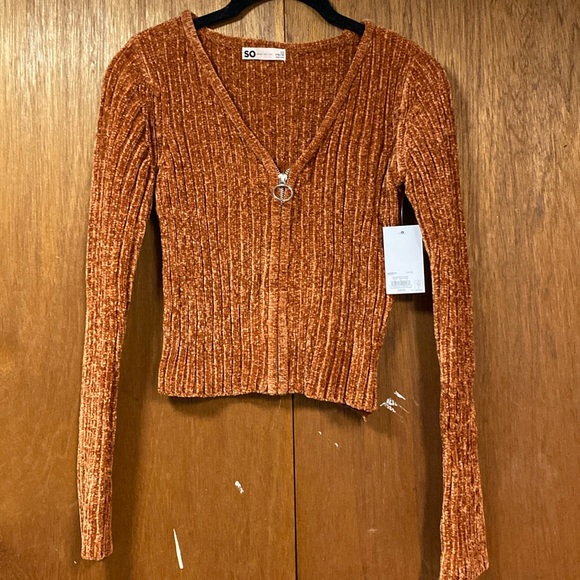 SO | Sweaters | Xs So Burnt Orange Cropped Sweater | Poshmark
